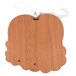 Needzo Bless This Baby with Guardian Angels Hanging Wooden Crib Medal with Prayer Card, 3 3/4 Inch