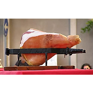Ham stand with iron claw and wooden base