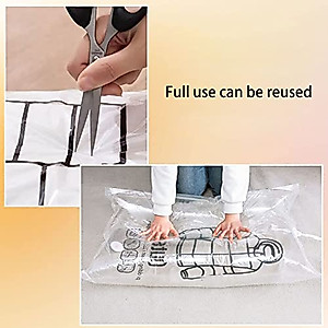 2023 New Hanging Vacuum Storage Bags, Reusable Hanging Compressible Storage Bag, Vacuum Storage Bags w/Manual Air Pump (L,2pcs)