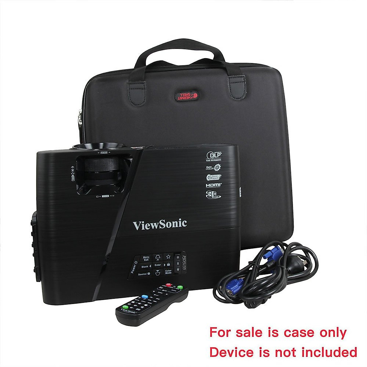 Hermitshell Case fits ViewSonic PA503S / PJD5155 / PJD5255 / PJD5555W / PJD7828HDL / Optoma HD243X 3300 Lumens SVGA HDMI Projector
