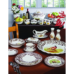 Spode Woodland Covered Butter Dish with Mallard Motif | Butter Dish with Lid for Countertop | 8" Butter Holder Made from Fine Porcelain | Holds 1 Stick of Butter