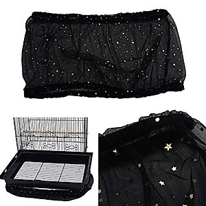 Bonaweite Extra Large Mesh Bird Seed Catcher, Bird Cage Stretchy Guard Cover, Birdcage Nylon Shell Skirt Traps Guards - 29.5” Height