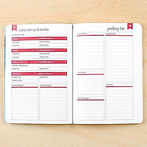 Erin Condren Designer Petite Planner - Travel Petite Planner, Includes Flight Schedule Details, Packing List by Category, Journaling for Experiences, and Spending, 5.7"x8.25"