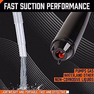 HORUSDY Battery Portable Battery Operated Gas & Water Pump, Powered Fuel Transfer Pump, 2.2GPM Gasoline & Liquid Siphon Pump, Automatic Gas Pump for Gas Can & Tank, Handheld Liquid Transfer Pump