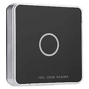 Desktop Reader UHF RFID, Fast Response Speed Sensitive Reading Distance Up to 50Cm, Circular LED Indicator, Built in Buzzer, 2Dbi Circular Polarization Antenna 12.5Dbm to 26Dbm