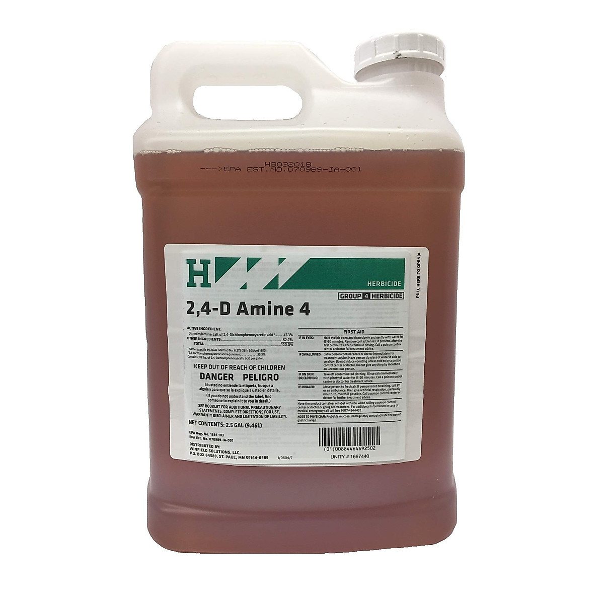 Winfield Shredder 2,4-D Amine 4 Herbicide 2.5 Gallon