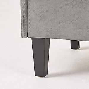 Christopher Knight Home Nyx Leather Loveseat, Grey