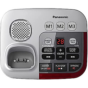 Panasonic KX-TGM450S + (2) KX-TGMA45S Digital Answering Machine with Volume Boost Control for Amplified Caller Voice Cordless Telephone-3 Handset