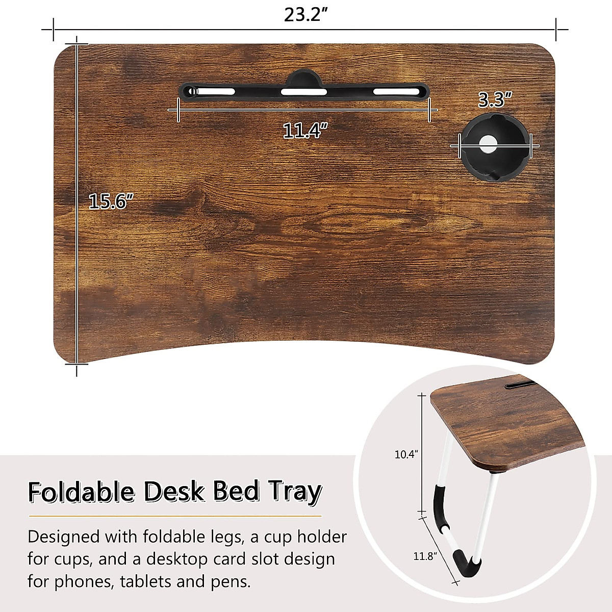 2 Pack Bed Tray Table & Laptop Stand