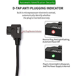 ZITAY D-tap Ptap to NP-F550 Dummy Battery Compatible for Sony NP-F550/770/570 NP-F970 Power LED Light Feelworld Atomos Ninja Monitor for DP30 LE Vmount AB Battery
