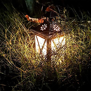 Candle Lantern Decorative Farmhouse White Lanterns Candle Holde Decor for Home Decor Front Porch