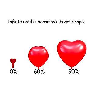 AFTERLOON Biodegradable Balloons Red 12 Inch Heart Shaped 24 Pack, Thickened Extra Strong Latex Helium Float, Proposal Marriage Love Valentines Day Wedding Bridal Globos De San Valentin Corazones