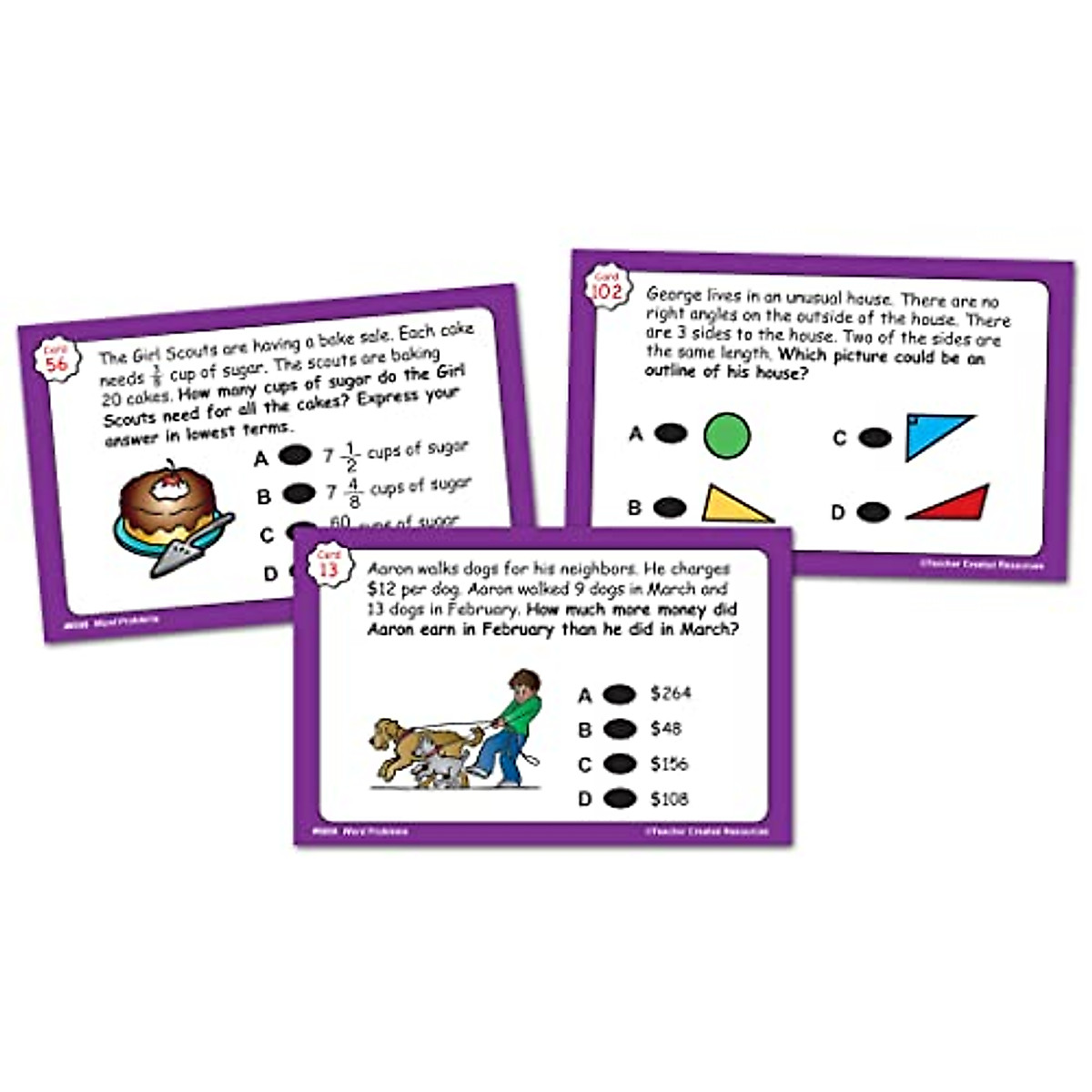 Teacher Created Resources Power Pen Learning Cards: Solving Word Problems Grade 4 (6999)