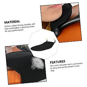 Totority Violin Pad 3 Pcs Violin Chin Rest Violin Shoulder Rest Violin Stand Soft Safety Violin Tuner Shoulder Rest for Violin 4/4 Violin Chin Cushion Violin Chin Protector Pad Cotton Foldable