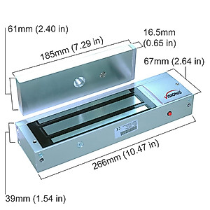 Visionis FPC-5100 One Door Access Control Out Swinging Door 1200lbs Maglock + Outdoor Weatherproof Keypad/Reader Standalone with Mini Controller + Wiegand 26, No Software, EM Card, 1000 Users Kit