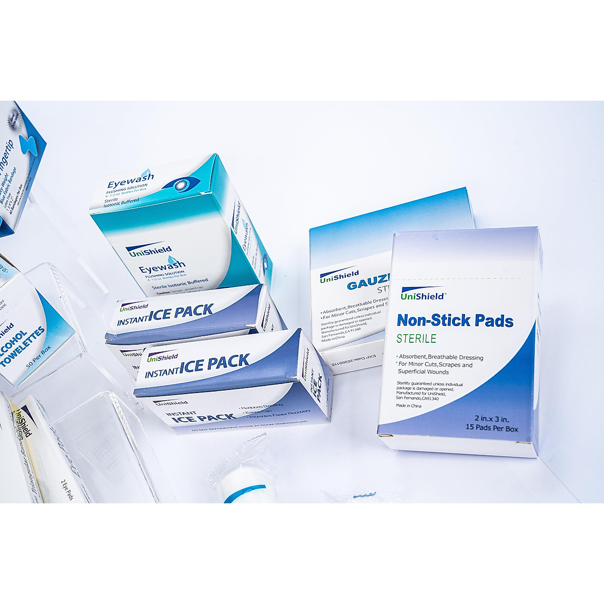 UniShield Restaurant Metal First Aid Cabinet, Wall Mountable (Class A with Tablets, Refills | Without Cabinet)