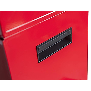 Wolf Rolling Garage Workshop Tool Organizer: Detachable 4 Drawer Tool Chest with Large Storage Cabinet and Adjustable Shelf, Red/Black (WF1204R-RB)