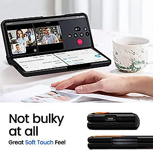 XIIICASE Galaxy Z Fold 4 Case Magnetic Hinge Protection Shockproof Hard PC Soft TPU Protective Cover for Samsung Galaxy Z Fold 4 5G (Red)