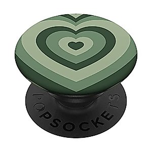 Aesthetic Sage Green Coffee Latte Love Heart Fashionable PopSockets Swappable PopGrip