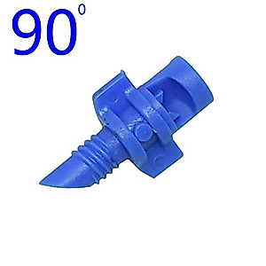 YFQHDD 90/180/360 Degrees Garden Irrigation Simple Refraction Nozzle Watering Flower Mist Nozzle Threaded Connection Sprayer 50 Pcs (Color : Blue)