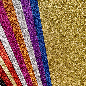 YZH Crafts Glitter Cardstock Paper,No-Shed Shimmer Glitter Paper,Crafting Assorted Glitter Paper Pad 12 Inch by 12 Inch 12 Sheets,250GSM, (Mix B)