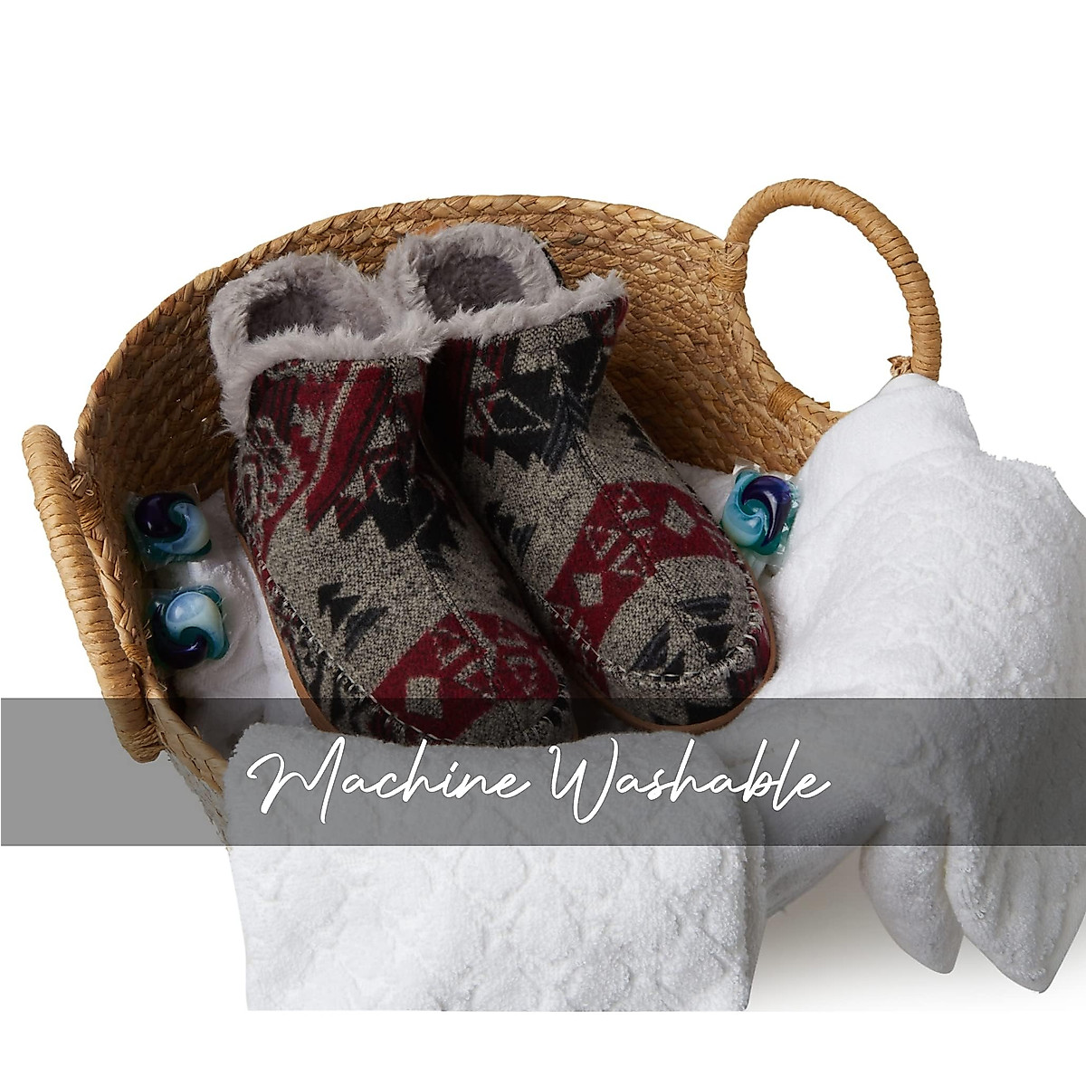 Dearfoams Alpine Men's Brixen Indoor/Outdoor Memory Foam Boot Slipper, Black Combo, 11-12