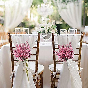 AILANDA 6 Bundles Artificial Flowers Gypsophila Bouquets Pink Valentine's Day Floral Arrangements Baby Breath Bush Real Touch Silk Floral for Wedding Table Centerpieces Party Home Garden Farmhouse