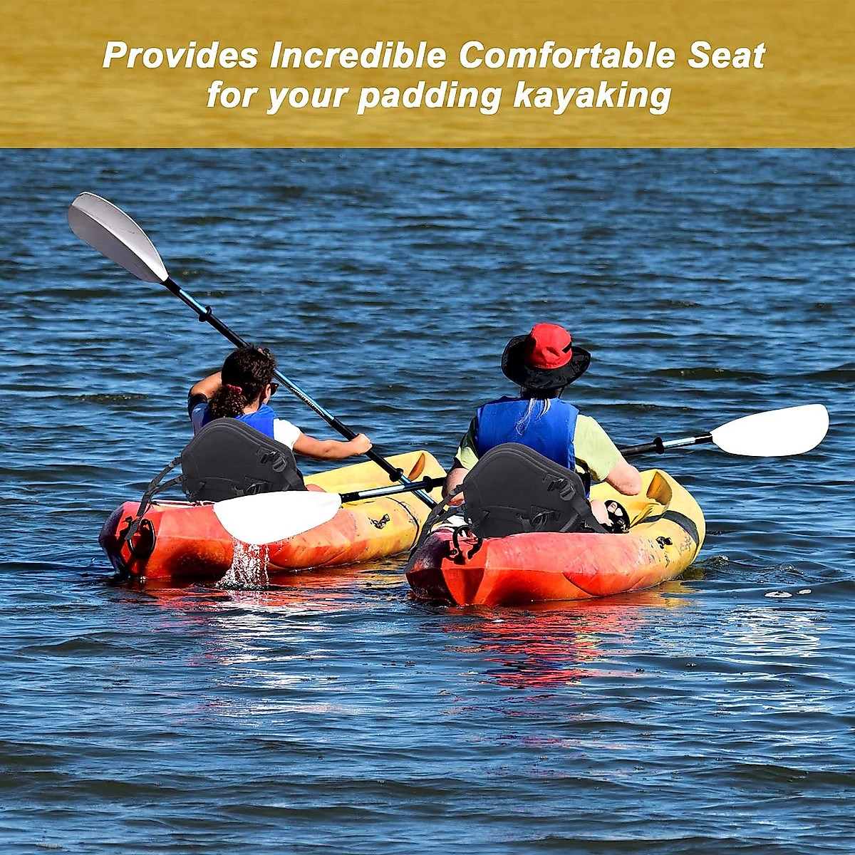 HLOGREE 1/2PCK Kayak Seats,Thicken Seat Cushion for Kayak,Padded Kayak Seat,Canoe Seats with Back Support,Kayak Replacement Parts,Kayak Seat Cushion,for Yak Ocean Sup Canoe,with Kayak Accessory