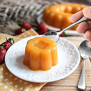 Hiware 6-Piece Demitasse Espresso Spoons, 4 Inches Stainless Steel Mini Coffee Spoons