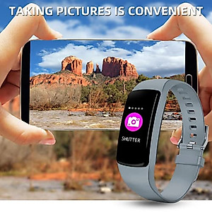 PUBU Fitness Tracker, Heart Rate Monitor Activity Tracker IP68 Waterproof with Sleep Monitor, Health Exercise Fitness Watch Step Counter Pedometer Walking Calories Burned for Women Men