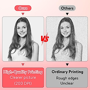 HBCX Mini Sticker Printer, Inkless Thermal Printer, Mini Pocket Bluetooth Printer for Kids Adult, Sticker Maker Machine Receipt Printer Portable Small Printer for Photo, Memo, Work (Pink)