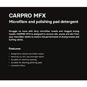 CARPRO MFX - Liter - Microfiber Detergent, Remove Oils, Waxes and Dirt from Your Microfiber Cloths to Restore Drying Towels and Buffing Cloths