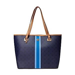 Anne Klein Logo Varsity Work Tote Blue One Size
