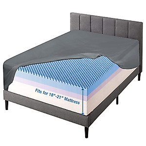 Bedecor Extra Deep Pocket Twin XL Fitted Sheet Only for 18 to 21 Inch Super Thick Mattress That Stay Tight,All Around Elastic Bottom,Doesn't Pop Off
