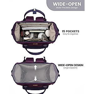 LOVEVOOK Laptop Backpack for Women, Teacher Nurse Work Bag Waterproof Fashion Travel Backpack Purse, 15.6 Inch Computer Backpack with USB Port