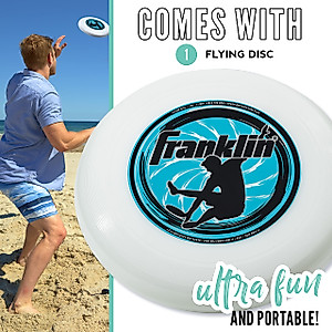 Franklin Sports Flying Disc - Sport Disc for Beach, Backyard, Lawn, Park, Camping and More - 175 Gram Disc,White