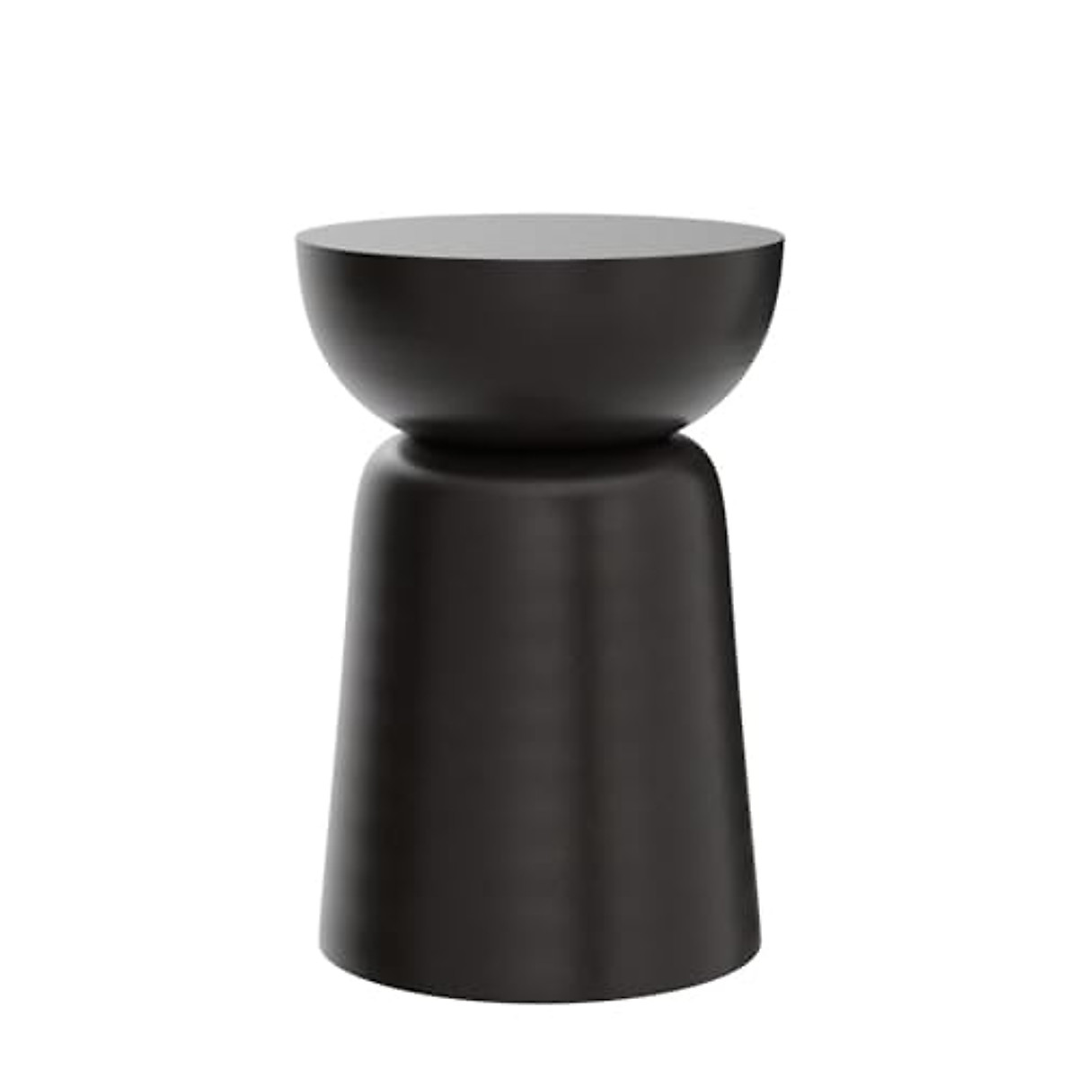 BIRDROCK HOME Metal Decorative Garden Stool and Outdoor Accent Side Table - Modern Industrial Round End Table for Home Furniture, Porch, Patio Decor, Garden, Deck - Dark Antique Bronze, 14" H x 14" D