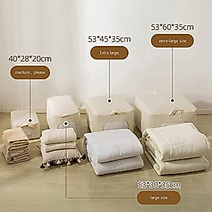 Askfairy Multipurpose Storage Bag, Foldable Quilt Storage Bag for Quilts,Blankets, Clothes, Breathable, Sturdy