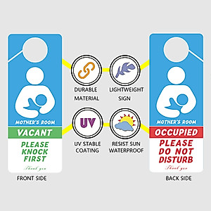 4 Packs Do Not Disturb Door Hanger Sign, Mother's Room Door Sign, Double Sided, Please Do Not Disturb Sign Using For Mother' s Room, Feeding Room, Nursing Room（9'' X 3.5'')