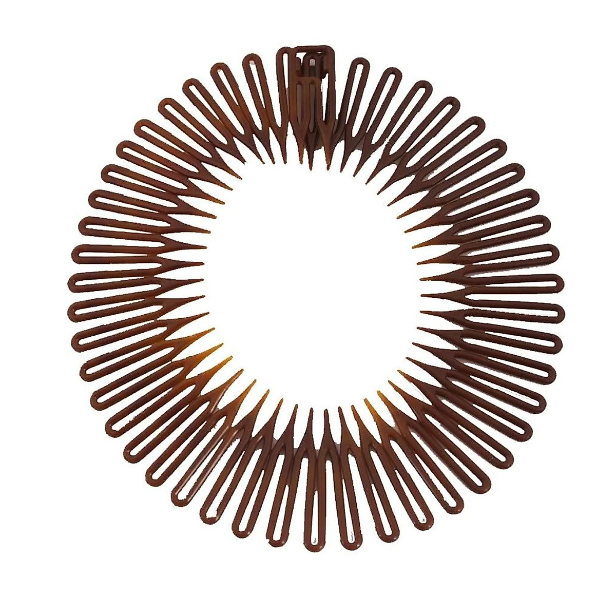 Caravan Full Circle Spring Head Band Comb In Classic Tortoise Shell With Deep Teeth And Closure