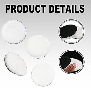 Utoolmart 4" Wool Polishing Pad Hook and Loop Buffing Wheel for Car Auto Orbital Polisher Buffer 2Pcs