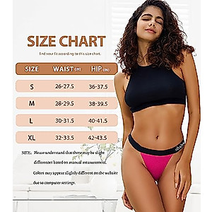 chahoo Thongs for Women Pack Sexy G String Thongs for Women Cotton Panties Low Rise Soft T-back Underwear women 5 Pack