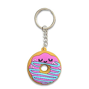 Kipp Brothers Donut Soft Rubber Keychains - Pack of 12, Aprox. 2'' x 2'' (KP4377)