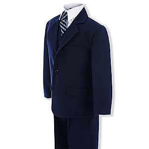 Navy Blue Formal Suit Set from Baby to Teens GG230 (14, Navy Blue)