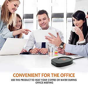 Coffee Mug Warmer - Desktop Beverage Warmer - Electric Cup Warmer Tea Water Cocoa Milk for Office Desk and Home Use 110V Best Gift for Coffee Lovers with Automatic Shut Off Function Black (Black)