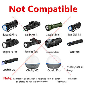 Clolasa MCC S Magnetic Charger Only Compatible with 0light Baldr S, Baldr S BL, Baldr Mini, Baldr RL Mini, PL Mini and PL-Mini 2, Replacement Charging Cable for Flash Light, 3.3 FT/1M
