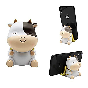 Cute Phone Holder Stand Desk Cartoon Animal Cow Cellphone Stand Mount Home Decoration Gift for Kids Women