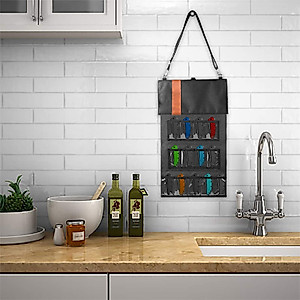 Linkidea Pocket Knife Display Bag, Tactical Knives Roll Bag, Folding Small Knife Storage Pouch, Camping Knife Organizer Carrying Bag with 18 Slots