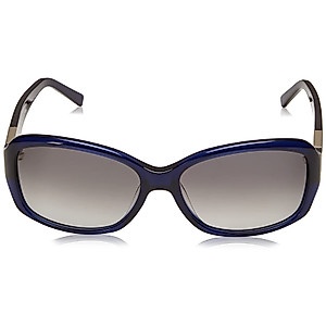 Kate Spade New York Annika/S Rectangular Sunglasses, Navy / Y7 Gray Gradient Lens, 56 mm