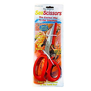 Sea Scissors for Crab Lobster and Shellfish, Surgical Stainless Steel Blades